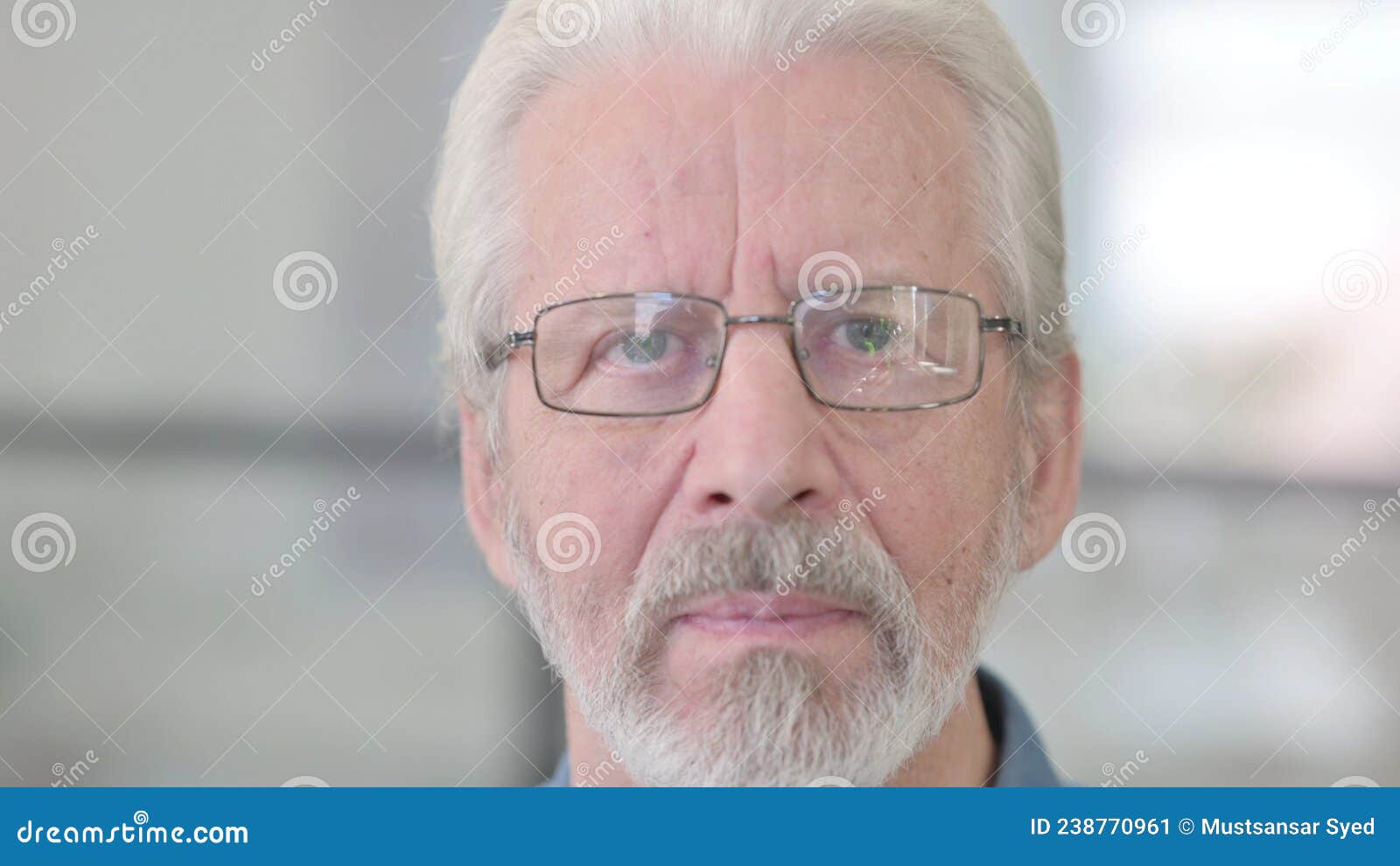 Face of Old Man Looking at the Camera Stock Image - Image of expression ...