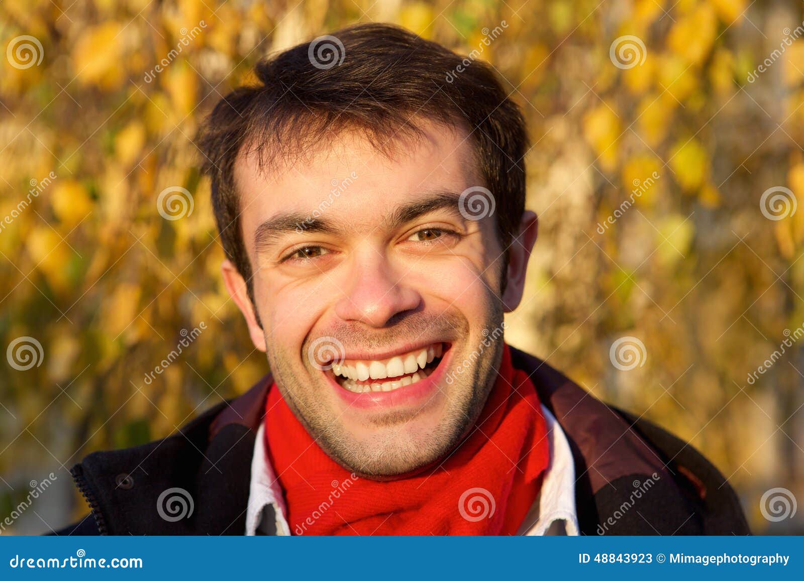 Close Up Face Portrait of a Young Man Smiling Stock Image - Image of ...