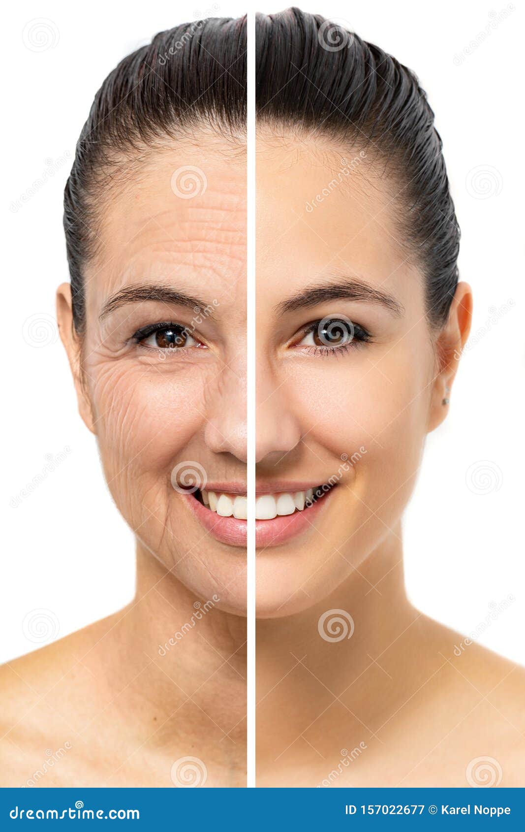 Conceptual Female Facial Aging Comparison. Stock Image | CartoonDealer ... Conceptual Female Facial Aging Comparison. Stock Image | CartoonDealer ...