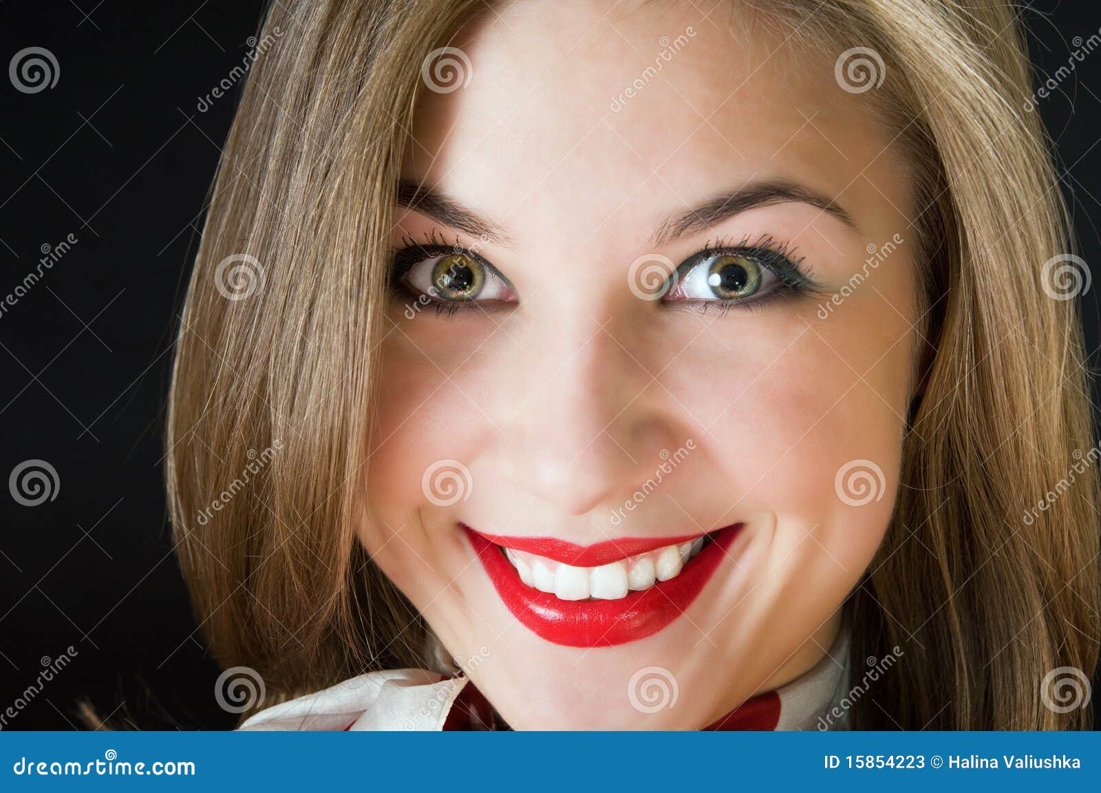 Close Up Face of Smiling Girl Stock Image - Image of expression ...