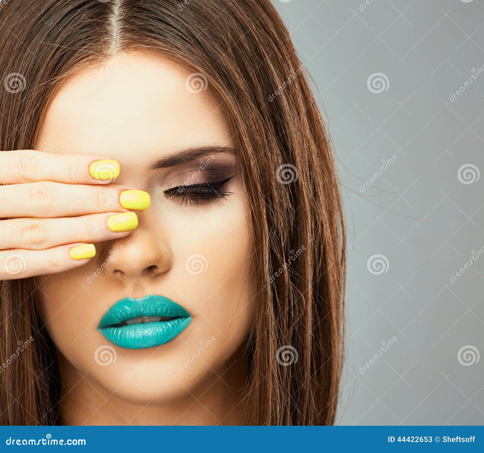 Close Up Face Woman Model in Beauty Stock Image - Image of beauty ...