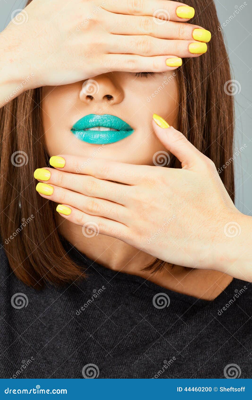 Close Up Face Woman Model in Beauty Stock Photo - Image of woman, style ...