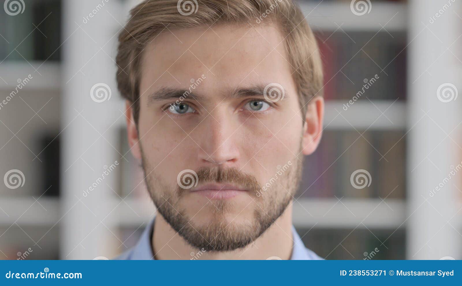 Close Up of Face of Man Looking at the Camera Stock Image - Image of ...