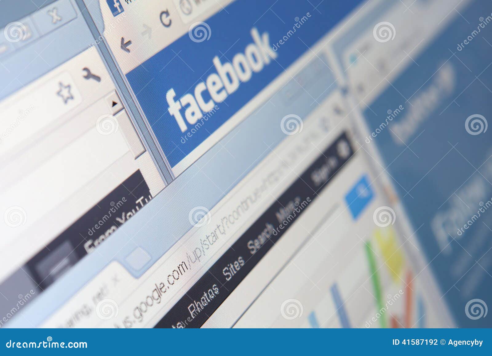 Close Up of Facebook and Other Windows Screenshot Editorial Photography ...