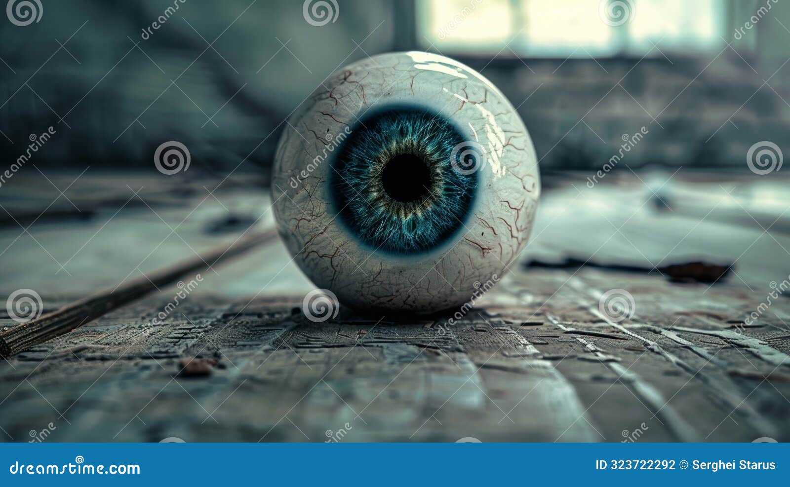 A Close Up of a Fake Eye on the Floor with an Empty Socket, AI Stock ...