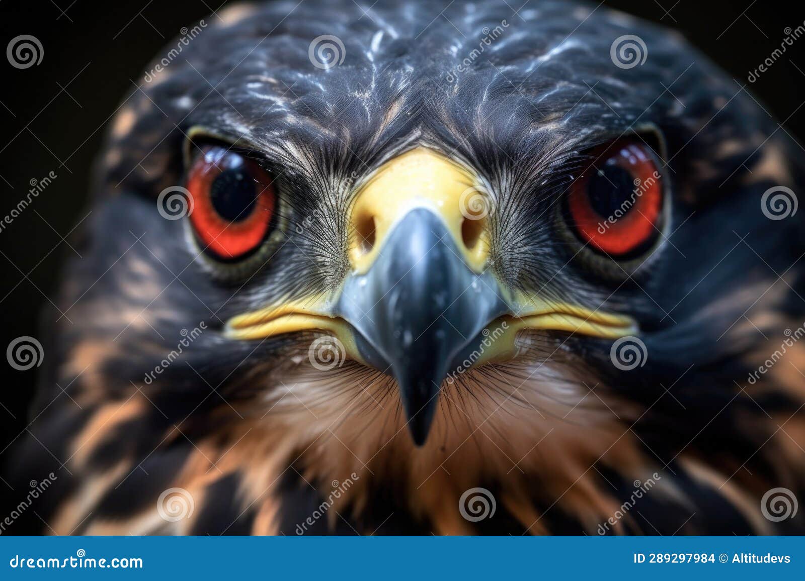 Close-up of a Falcons Beak and Piercing Eyes Stock Photo - Image of ...