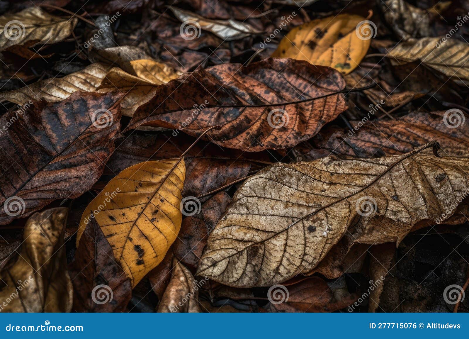Close-up of Fallen Leaves, with the Textures and Patterns Visible Stock ...