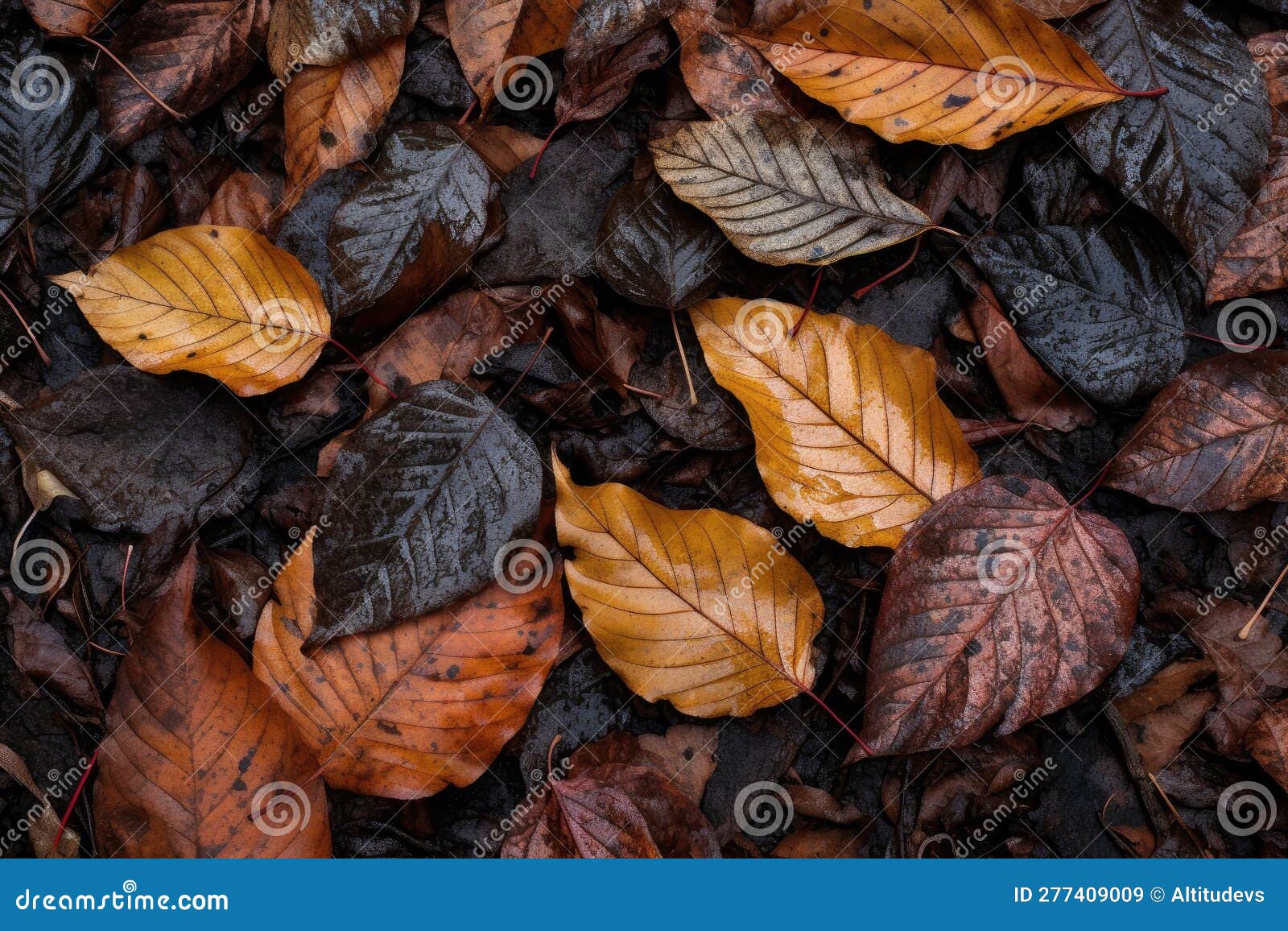 Close-up of Fallen Leaves, with the Textures and Patterns Visible Stock ...