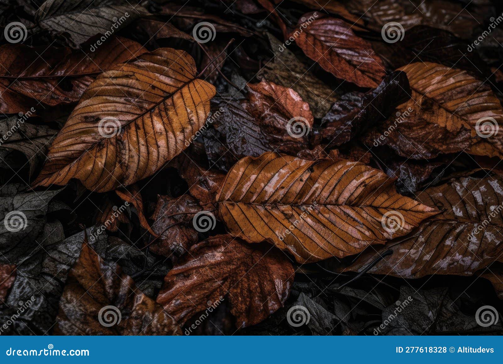 Close-up of Fallen Leaves, with the Textures and Patterns Visible Stock ...