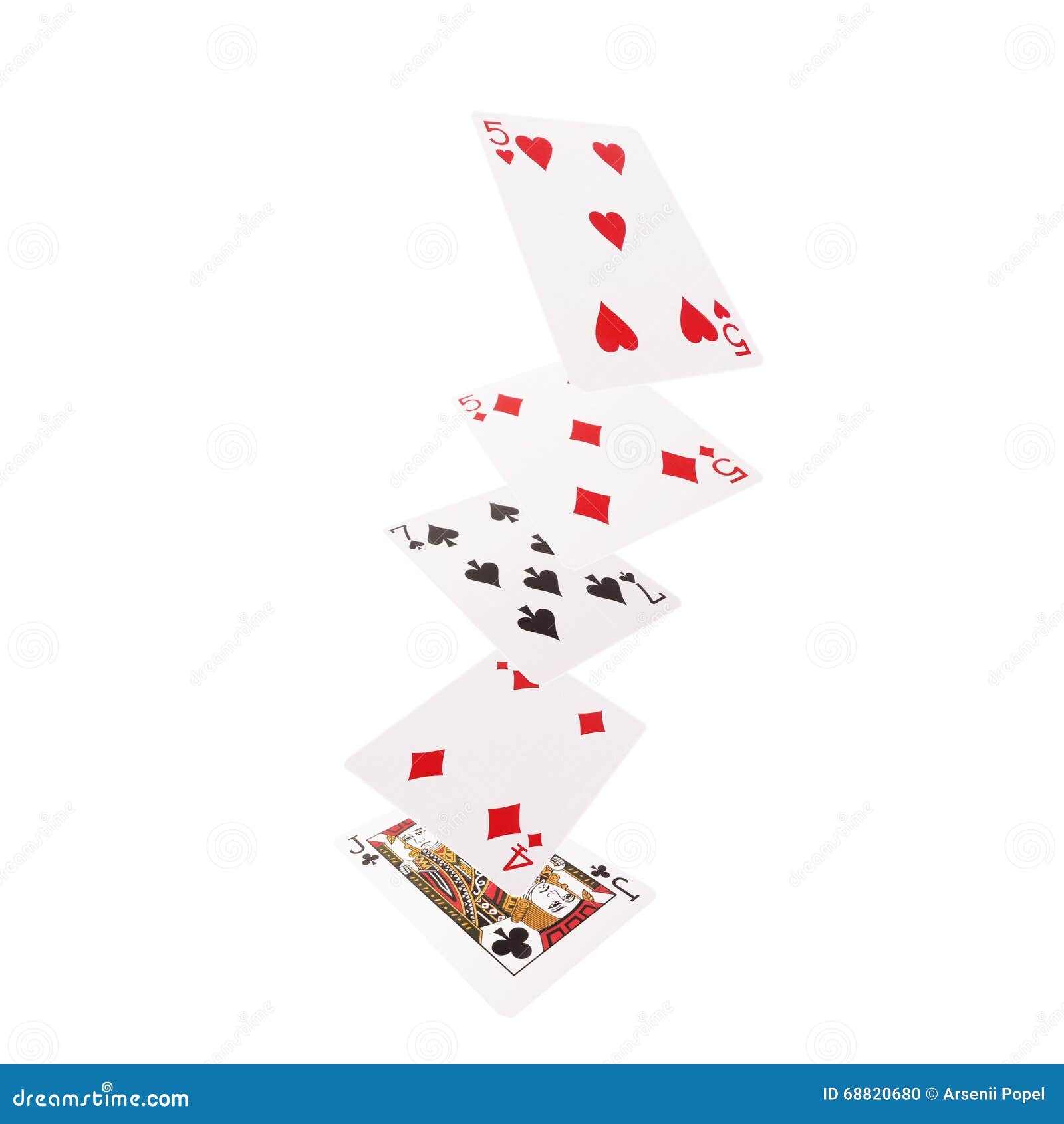 Close Up of Falling Playing Cards. One Pair Stock Photo - Image of ...