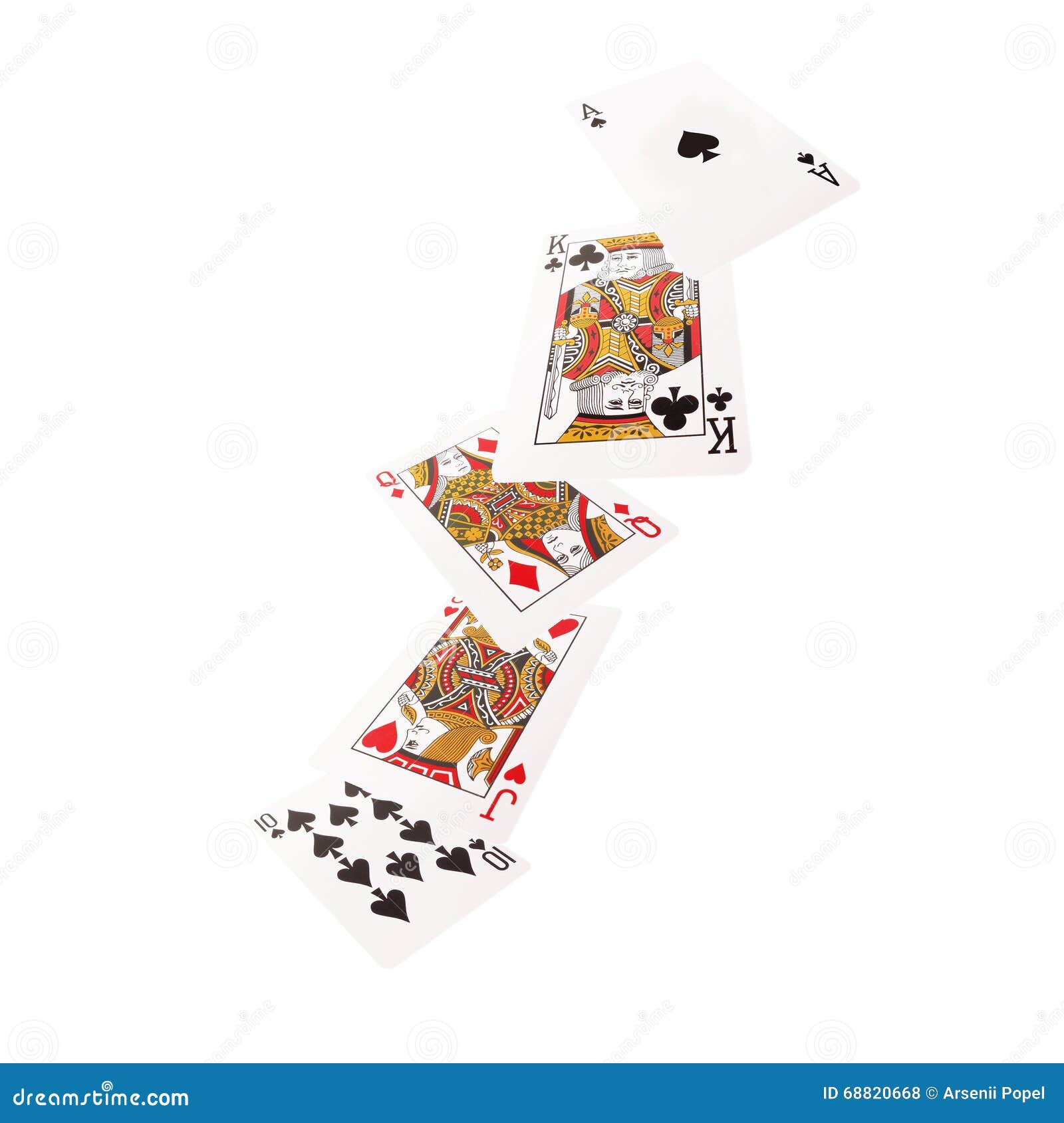 Close Up of Falling Playing Cards. Straight Stock Photo - Image of fall ...