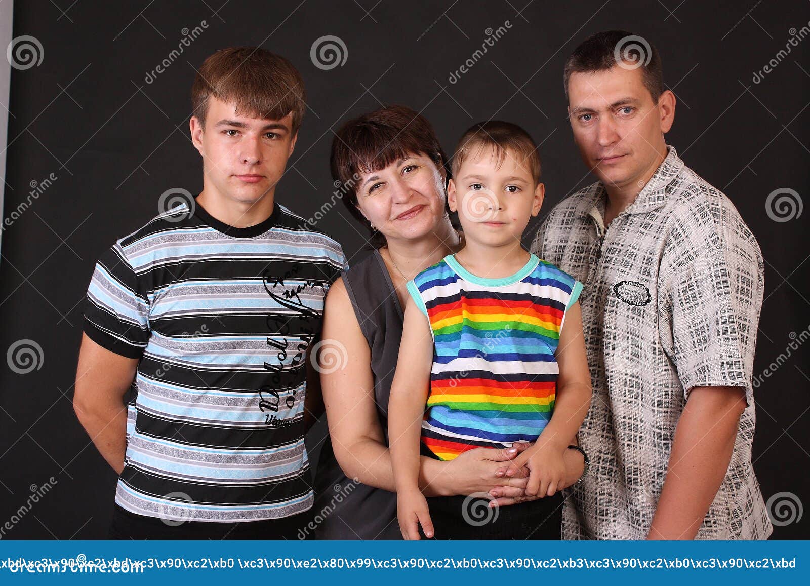 Close-up Family Portrait of Two Generations Stock Image - Image of ...