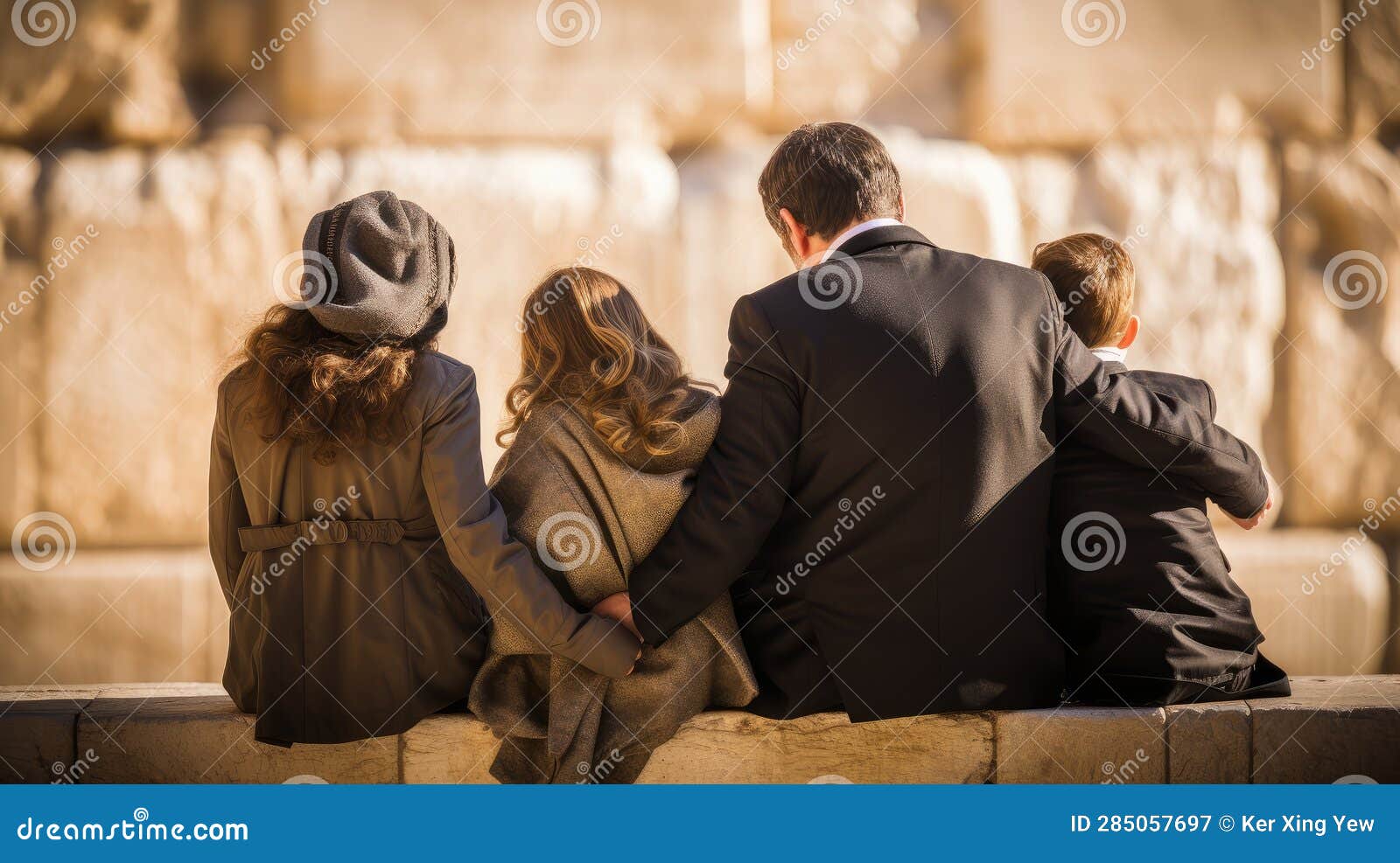 Close-up of a Family Sharing a Moment of Reflection and Prayer Stock ...