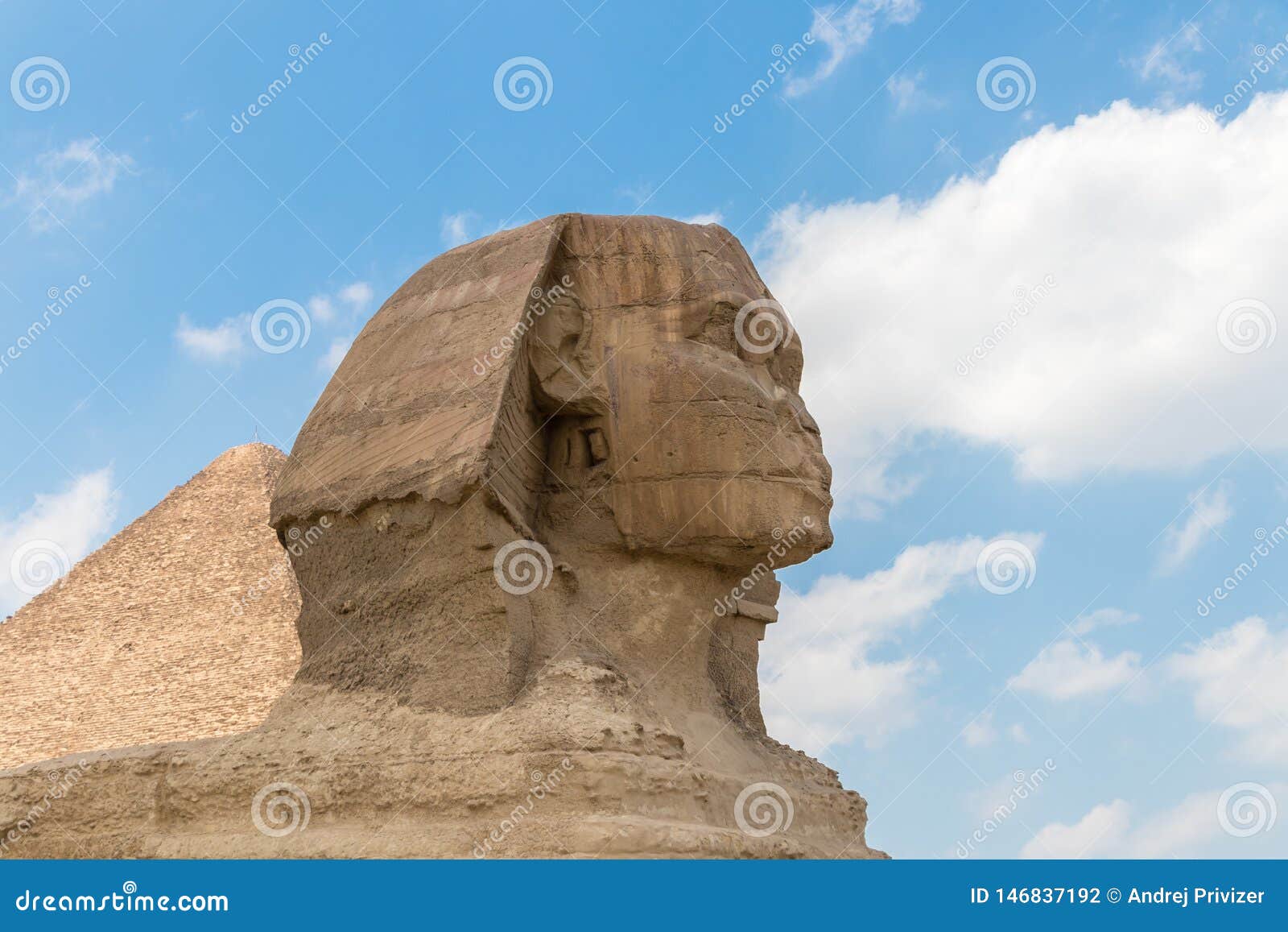 Close-up of a Famous Egyptian Sphinx in Egypt Stock Photo - Image of ...