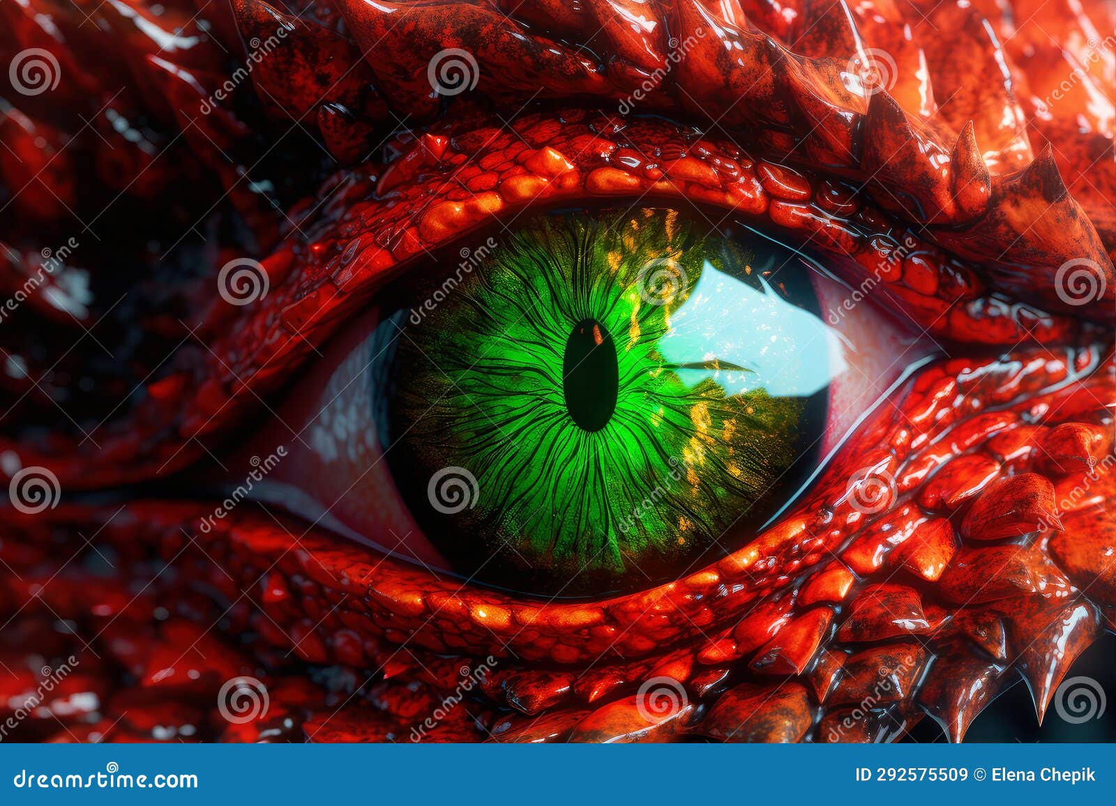 Close-up of Fantasy Dragon Eye. Mythological Evil Stock Image - Image ...