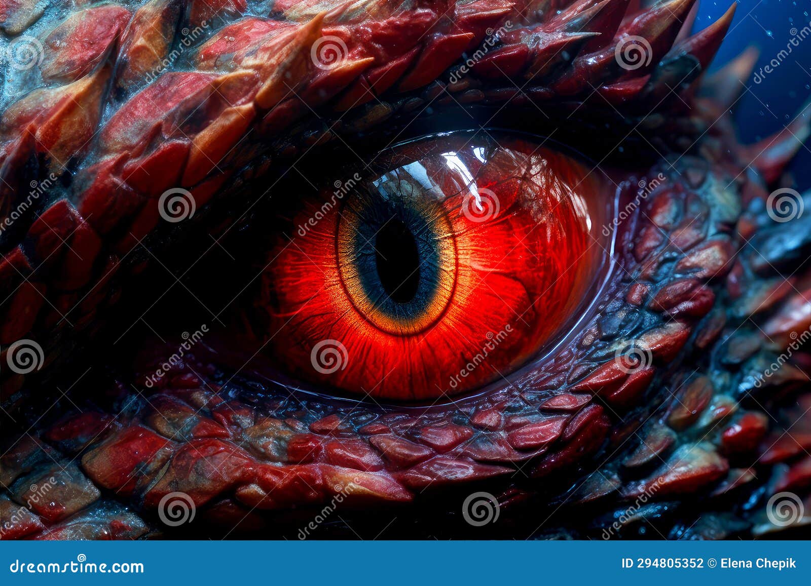 Close-up of Fantasy Dragon Eye. Mythological Evil Stock Photo - Image ...