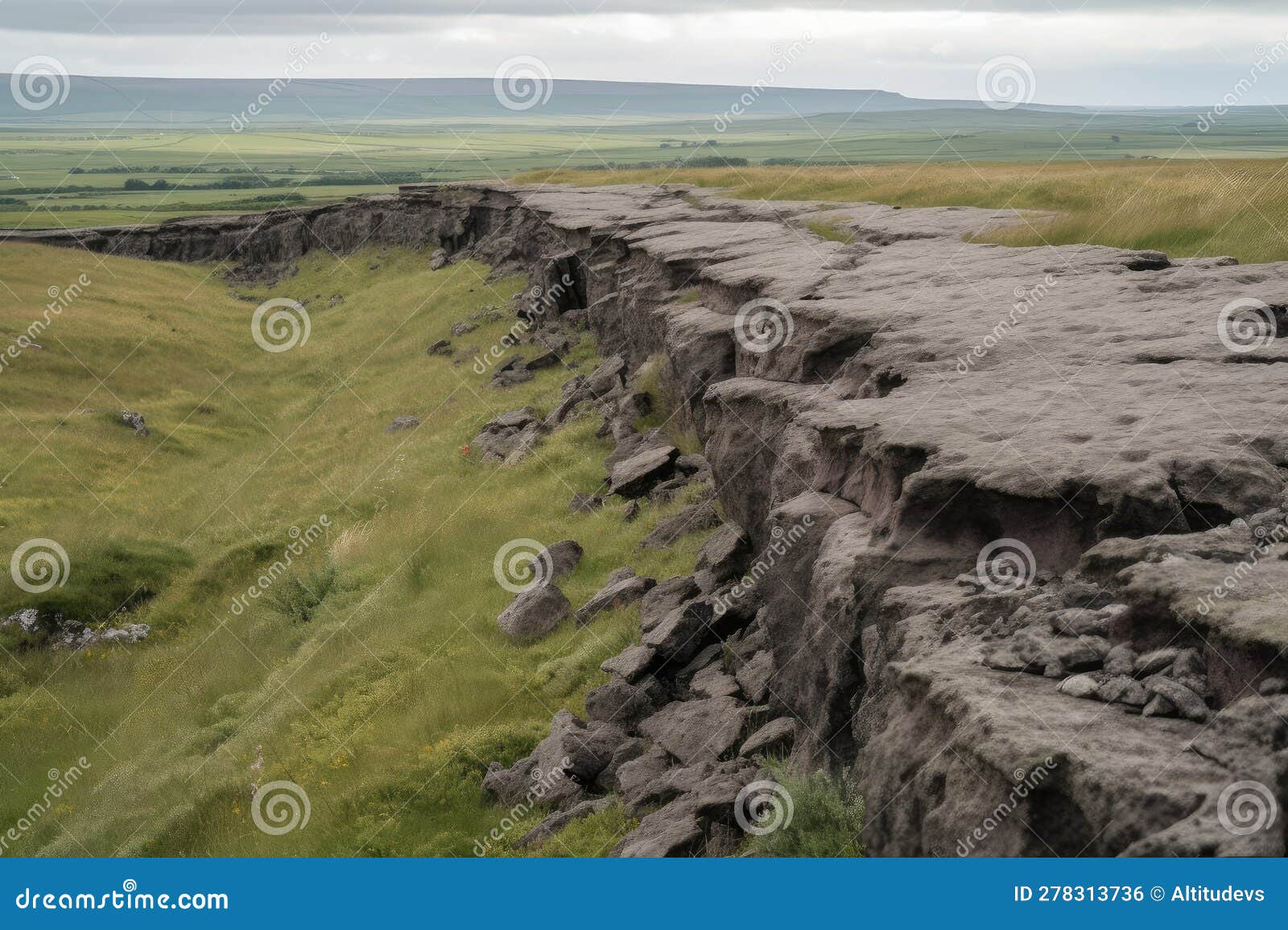 Close-up of Fault Line, with the Tectonic Plates Shifting and Rupturing ...