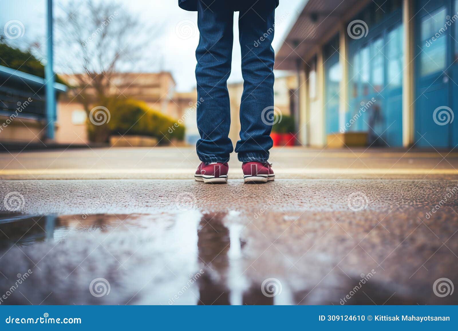 Close-up the Feet of Junior High School Students Walking through the ...
