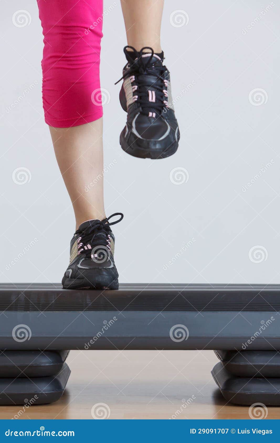 Close Up of Feet in Step Equipment Stock Image - Image of workout ...