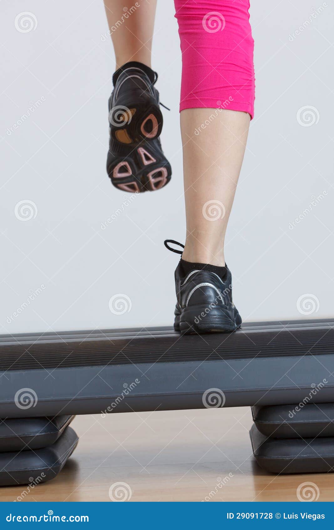 Close Up of Feet in Step Equipment Stock Photo - Image of weight ...