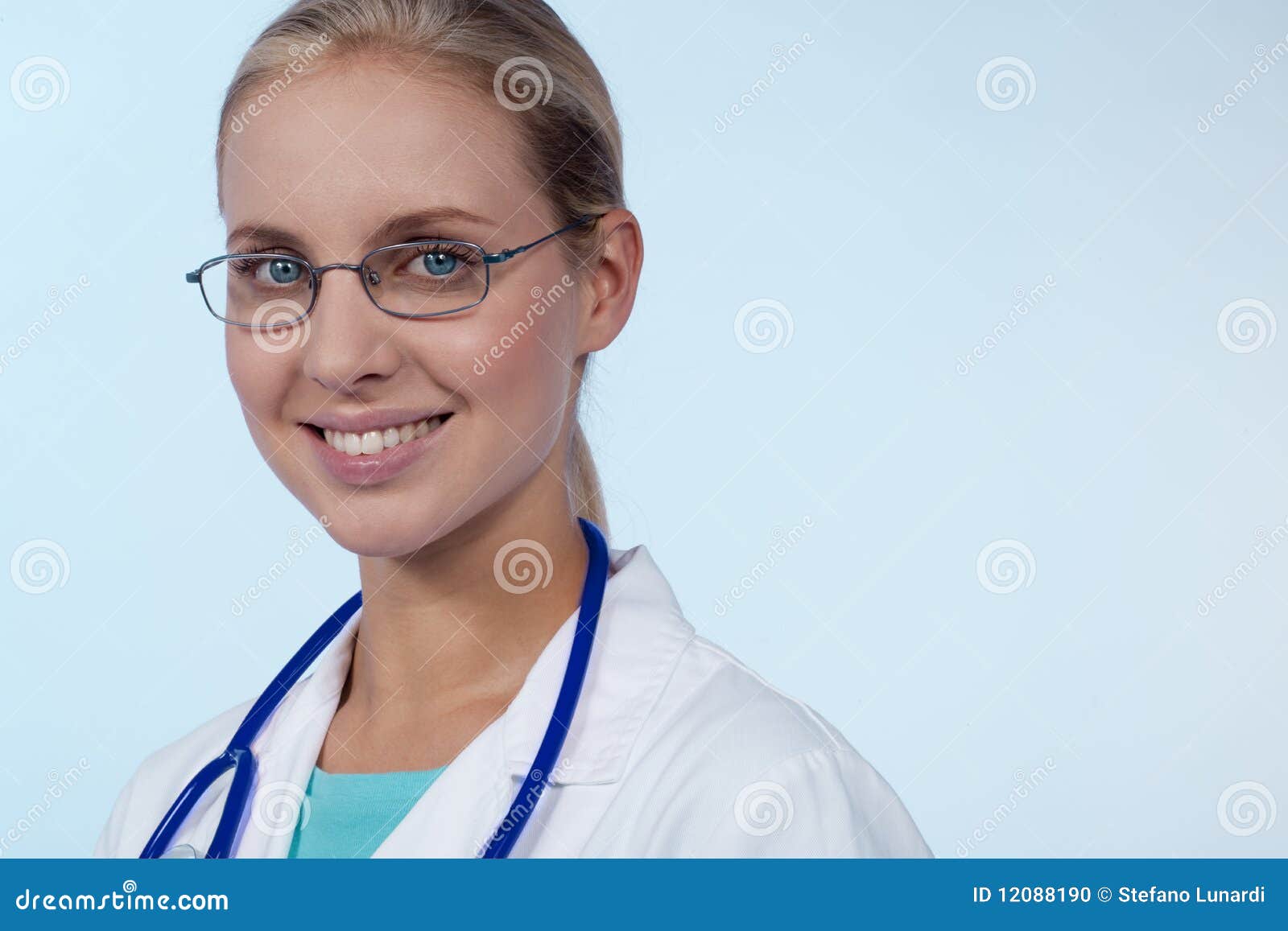 Close-up of a Female Doctor Smiling Stock Photo - Image of copy ...