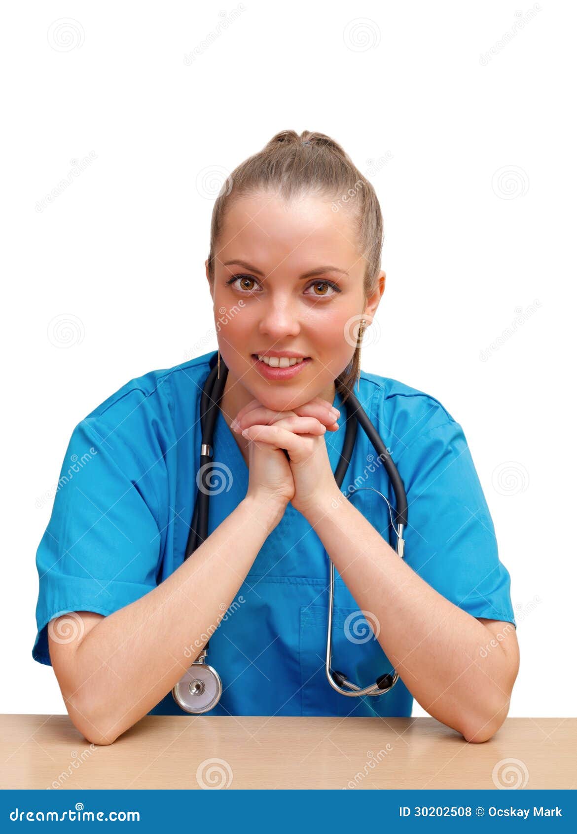 Smart female doctor stock photo. Image of nice, documents - 30202508