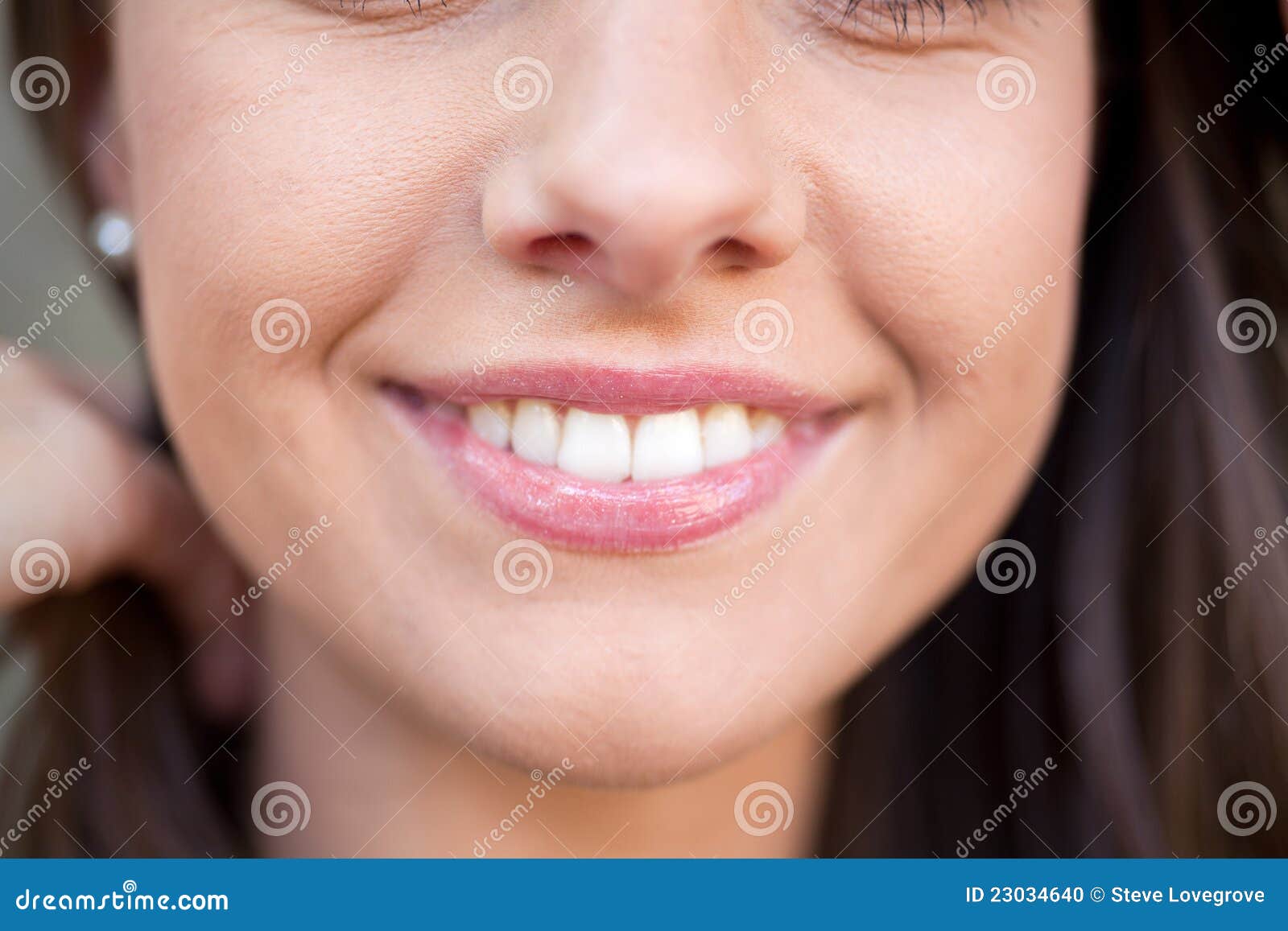 Close up Female Face stock photo. Image of portrait, smile - 23034640