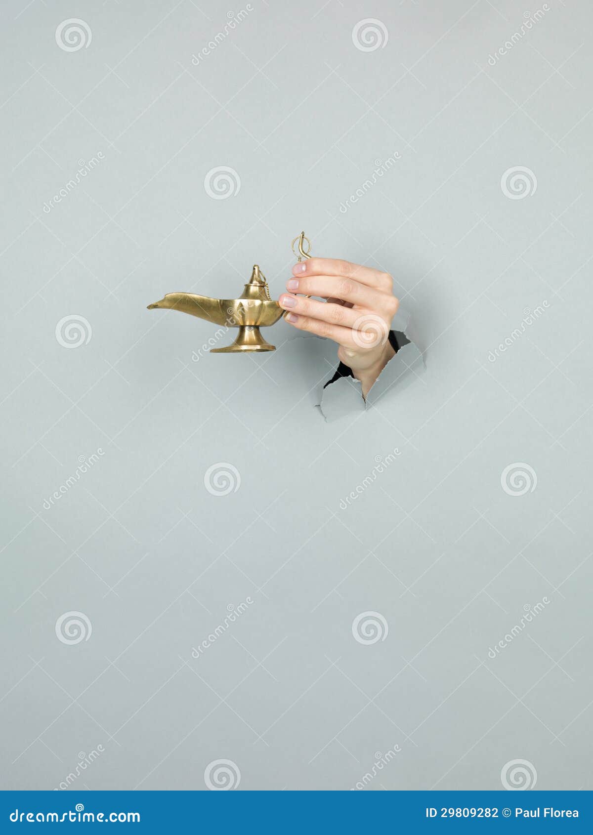 Female Hand Holding Magic Lamp Stock Photo - Image of lamp, kids: 29809282