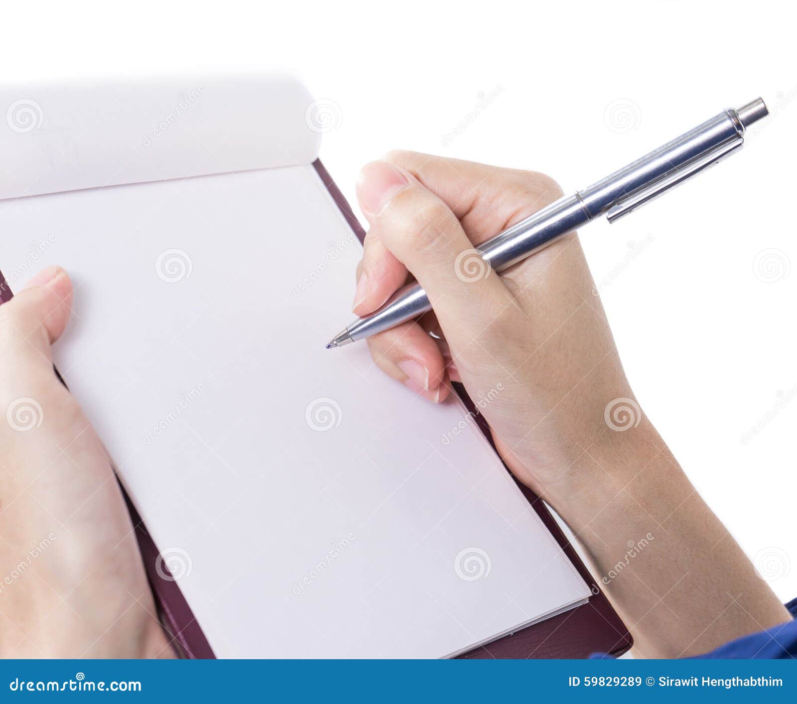 Close-up of Female Hand Holding a Pen and Writing 1 Stock Image - Image ...
