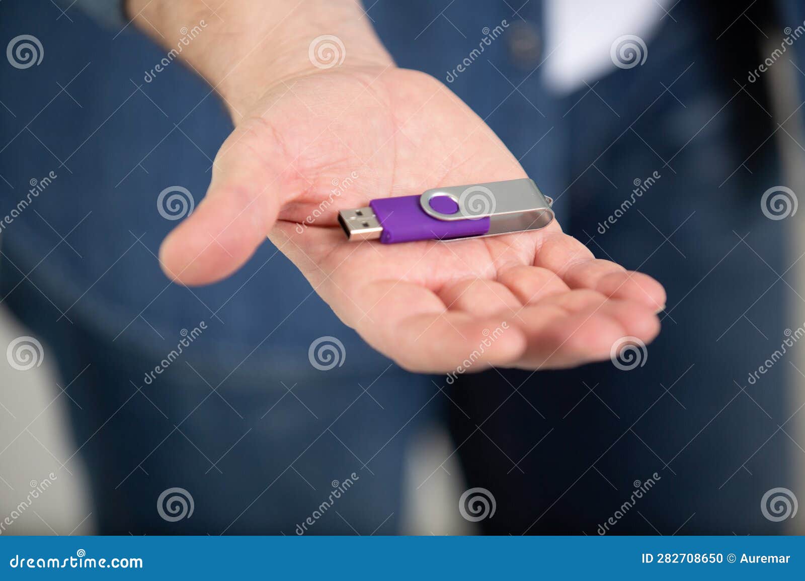 Close Up Female Hand Holding Usb Key Stock Photo - Image of personal ...