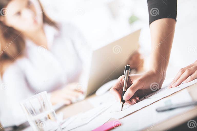 Hands Doing Paperwork and Using Laptop Stock Photo - Image of corporate ...