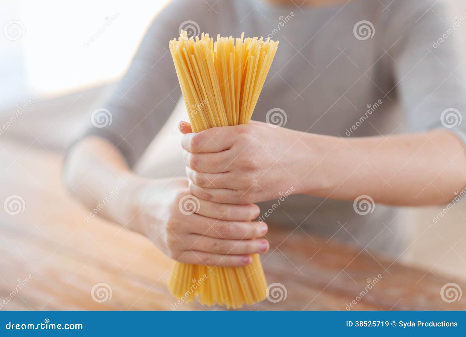 Close Up of Female Hands Holding Spaghetti Pasta Stock Image - Image of ...