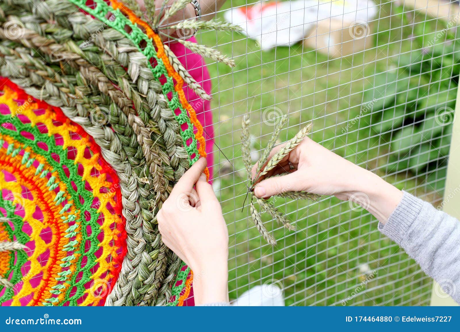A Panel of Threads and Plants Handmade.master Class in the Park Stock ...