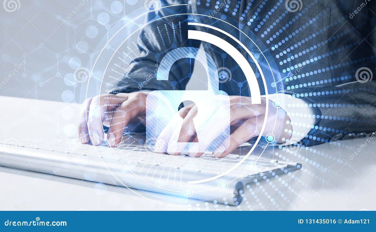 Internet Security Concept with Woman Typing Password on Keyboard Stock ...