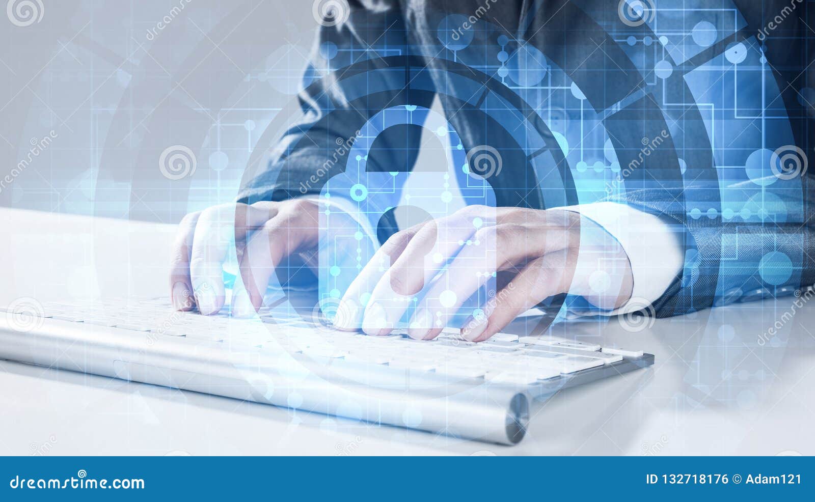 Internet Security Concept with Woman Typing Password on Keyboard Stock ...