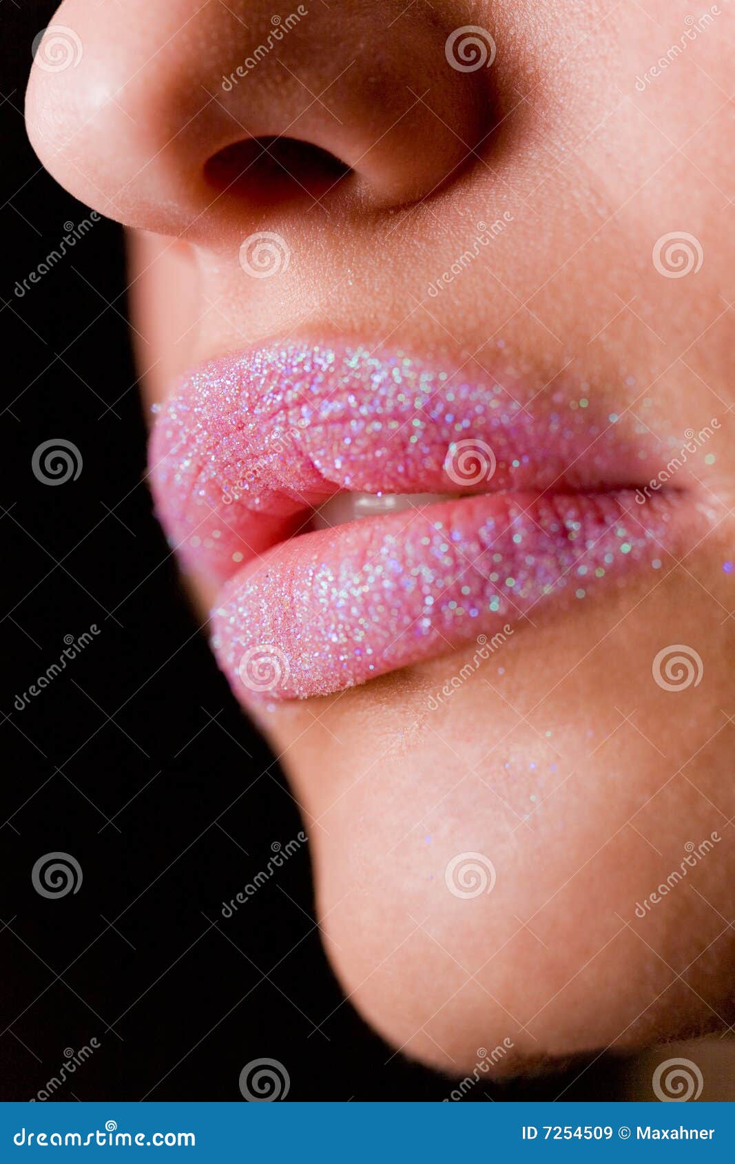 Close-up of female lips stock image. Image of seduction - 7254509