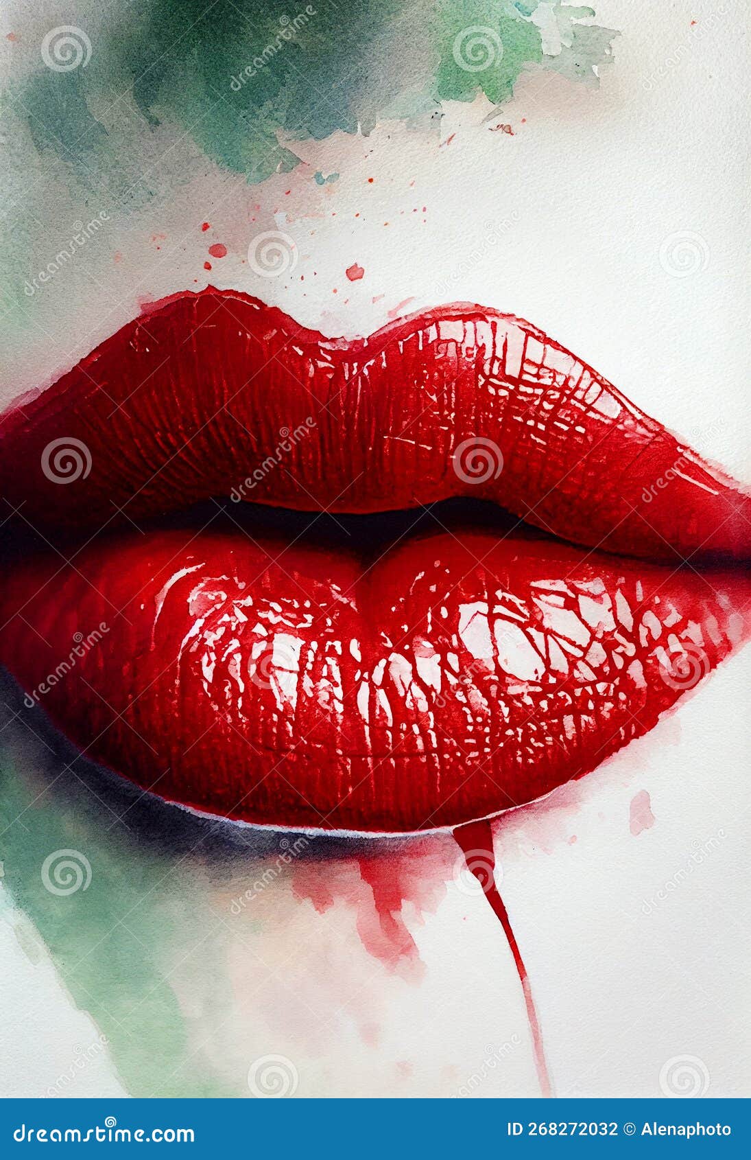 Close up female red lips stock illustration. Illustration of face ...