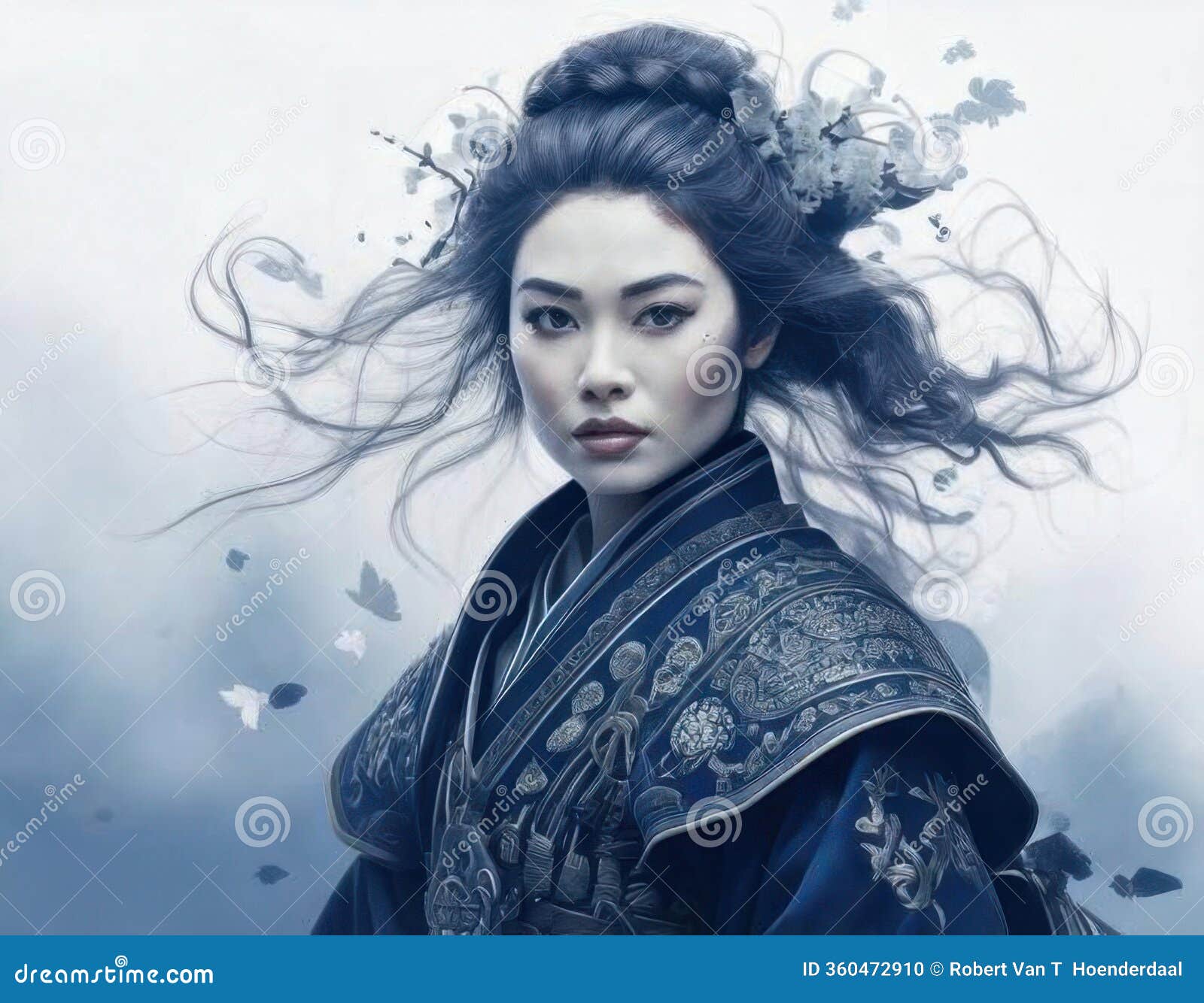 Close Up of a Female Samurai Editorial Image - Illustration of female ...