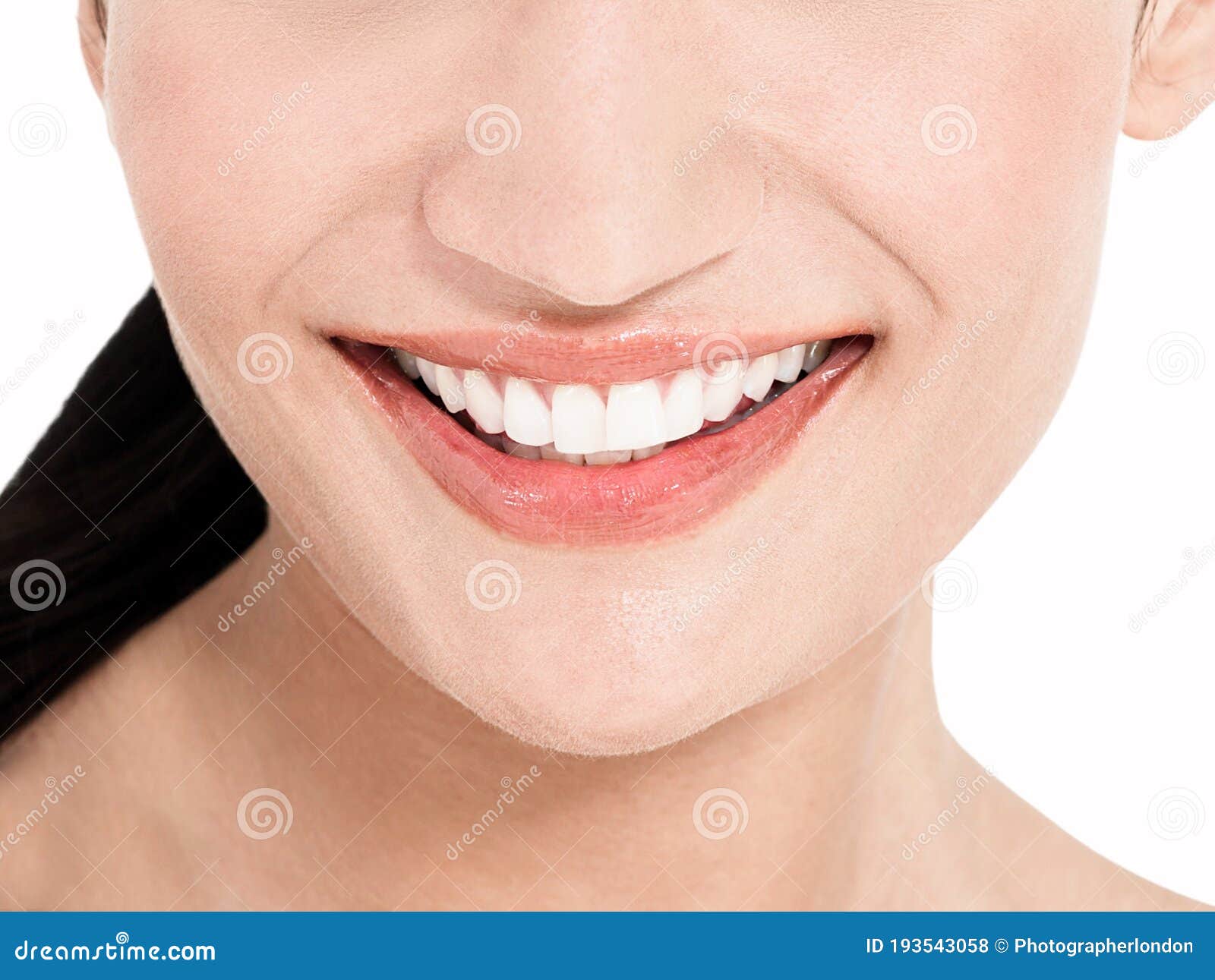 Close Up of Female White Teeth Smiling Stock Photo - Image of whiten ...