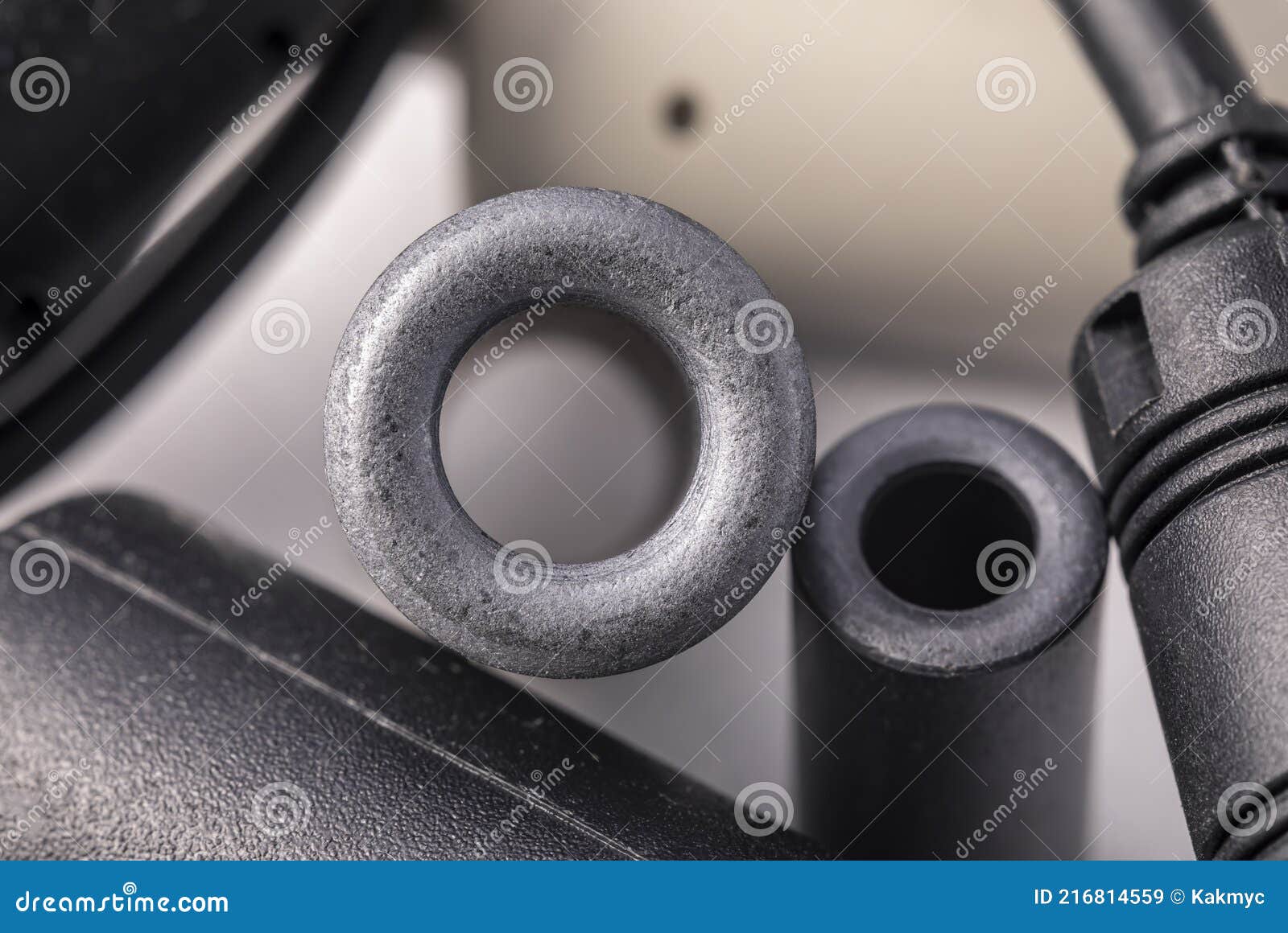 Close Up of a Ferrite Bead Inductor Stock Image - Image of iron ...