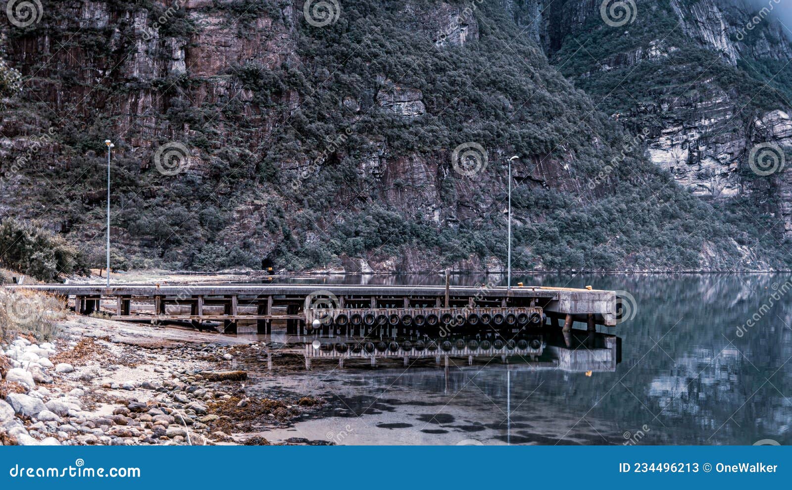 Close Up of Ferry Dock in Lysebotn Stock Image - Image of coast ...
