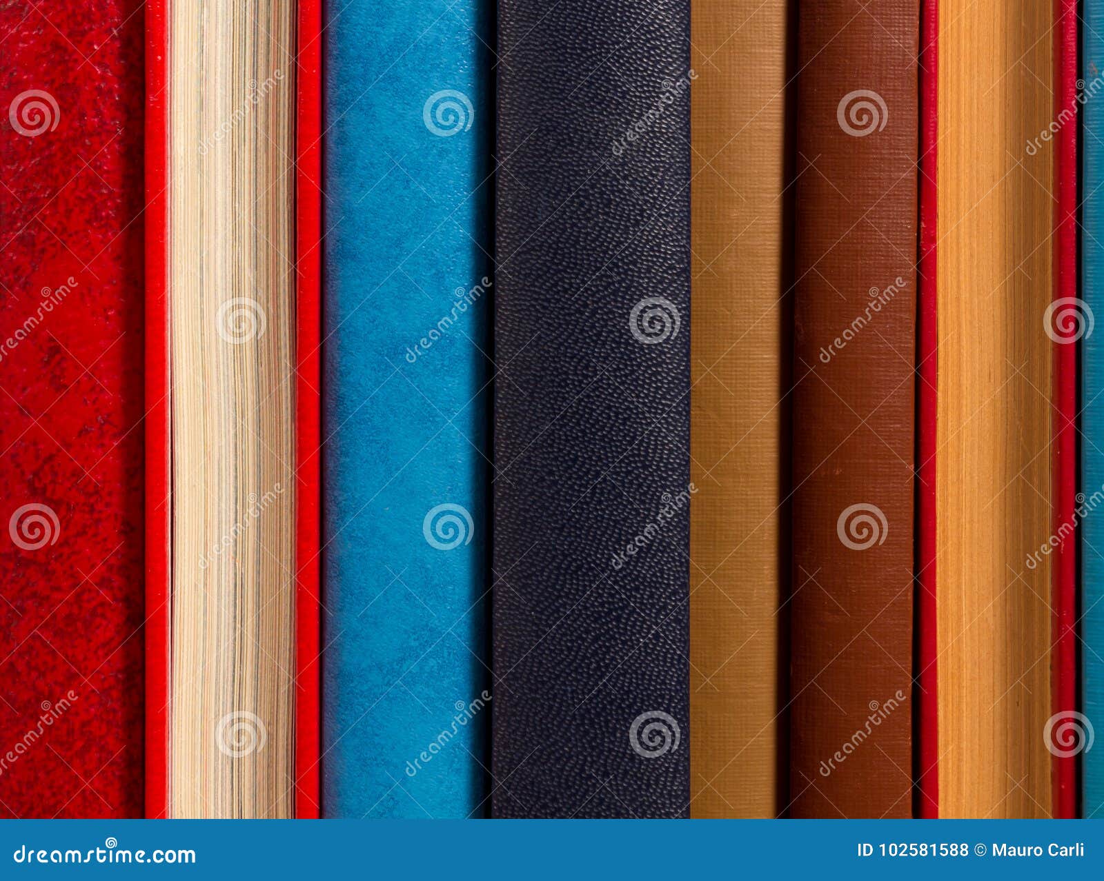 Colored Books on a Bookcase Stock Photo - Image of texture, school ...