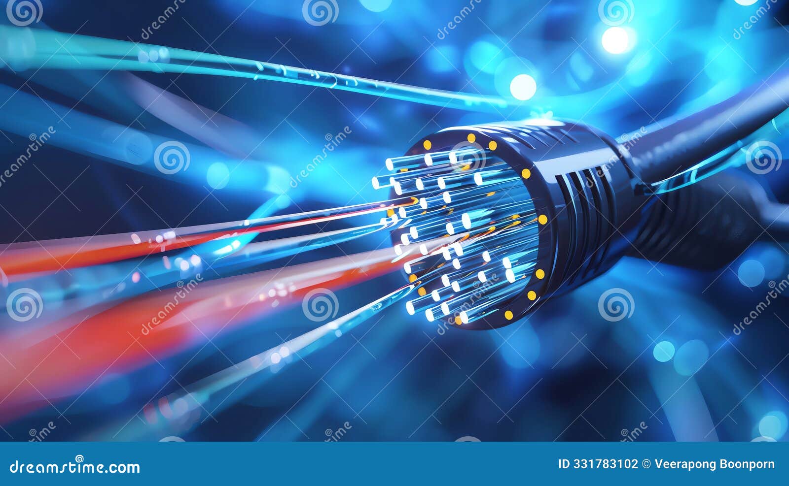 Fiber Connector Types Vector Illustration | CartoonDealer.com #305141158