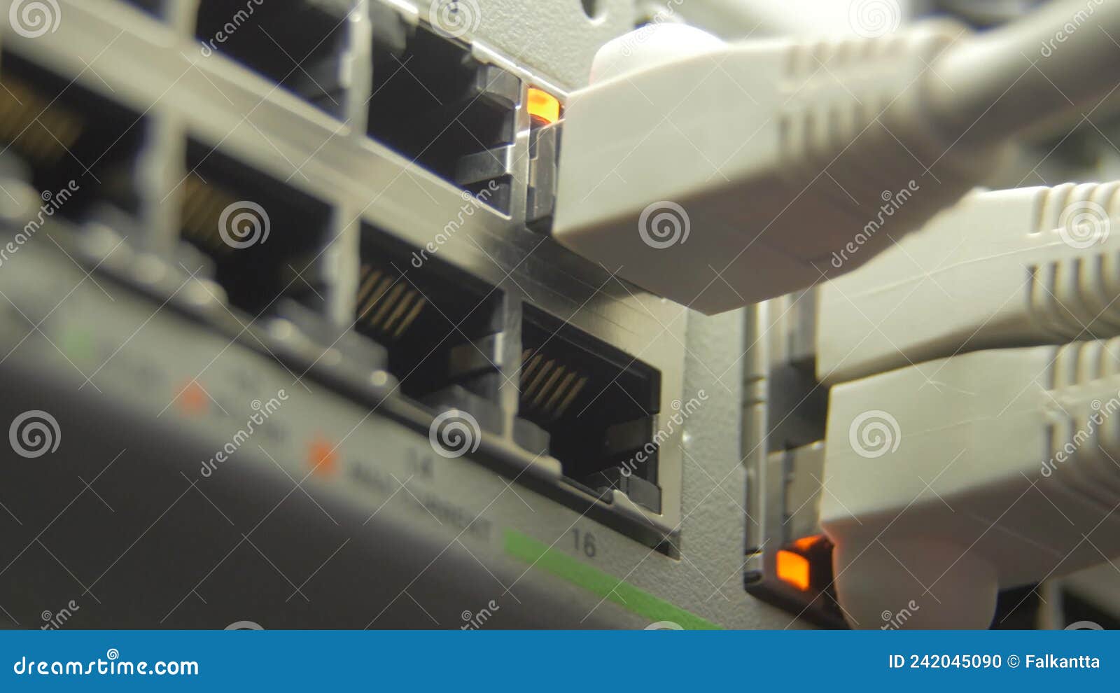 Network Cable Installed in Rack in Data Centre. Stock Footage - Video ...