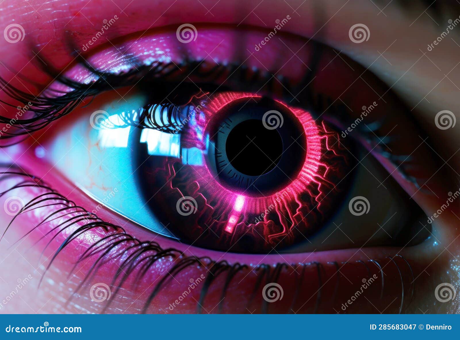 Close-up of a Fictional Bionic Eye Stock Illustration - Illustration of ...