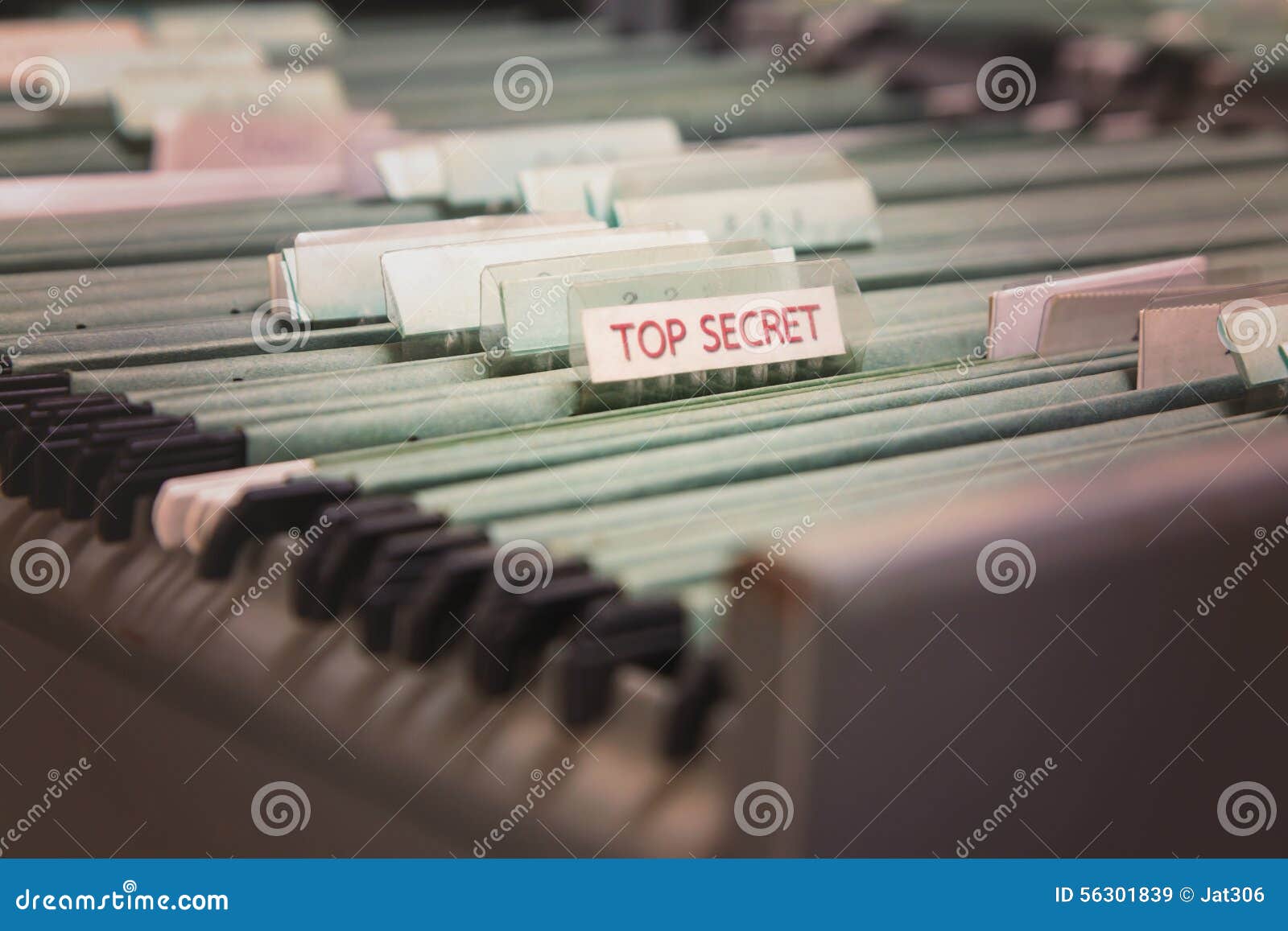 Close Up File Folders in a Filing Cabinet Stock Image - Image of file ...
