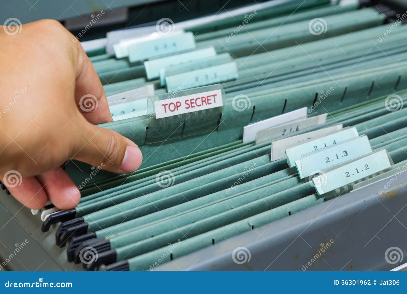 Close Up File Folders in a Filing Cabinet Stock Photo - Image of cover ...