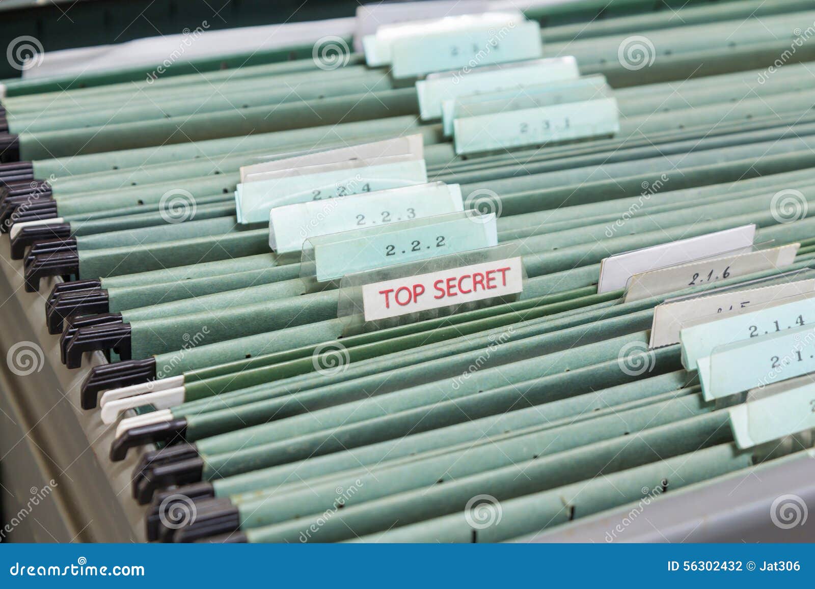 Close Up File Folders in a Filing Cabinet Stock Photo - Image of ...