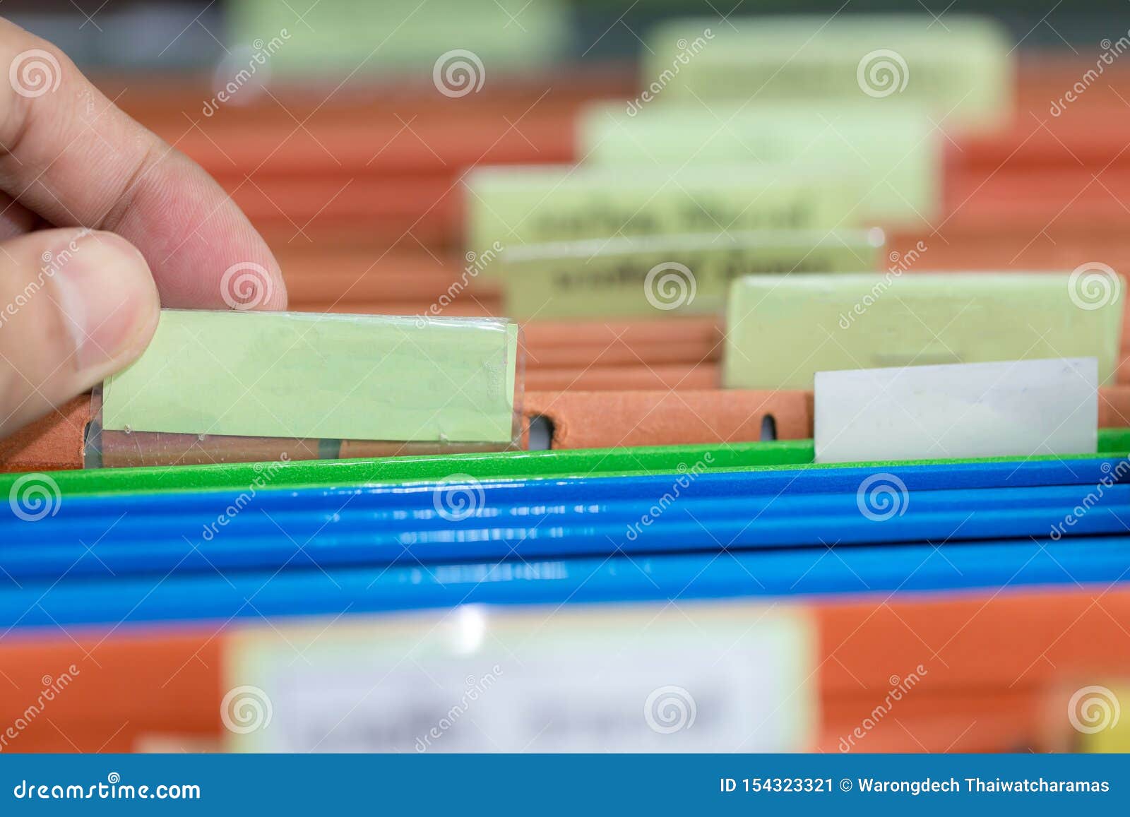 Close Up of File Folders with Personal Finance Documents Stock Image ...