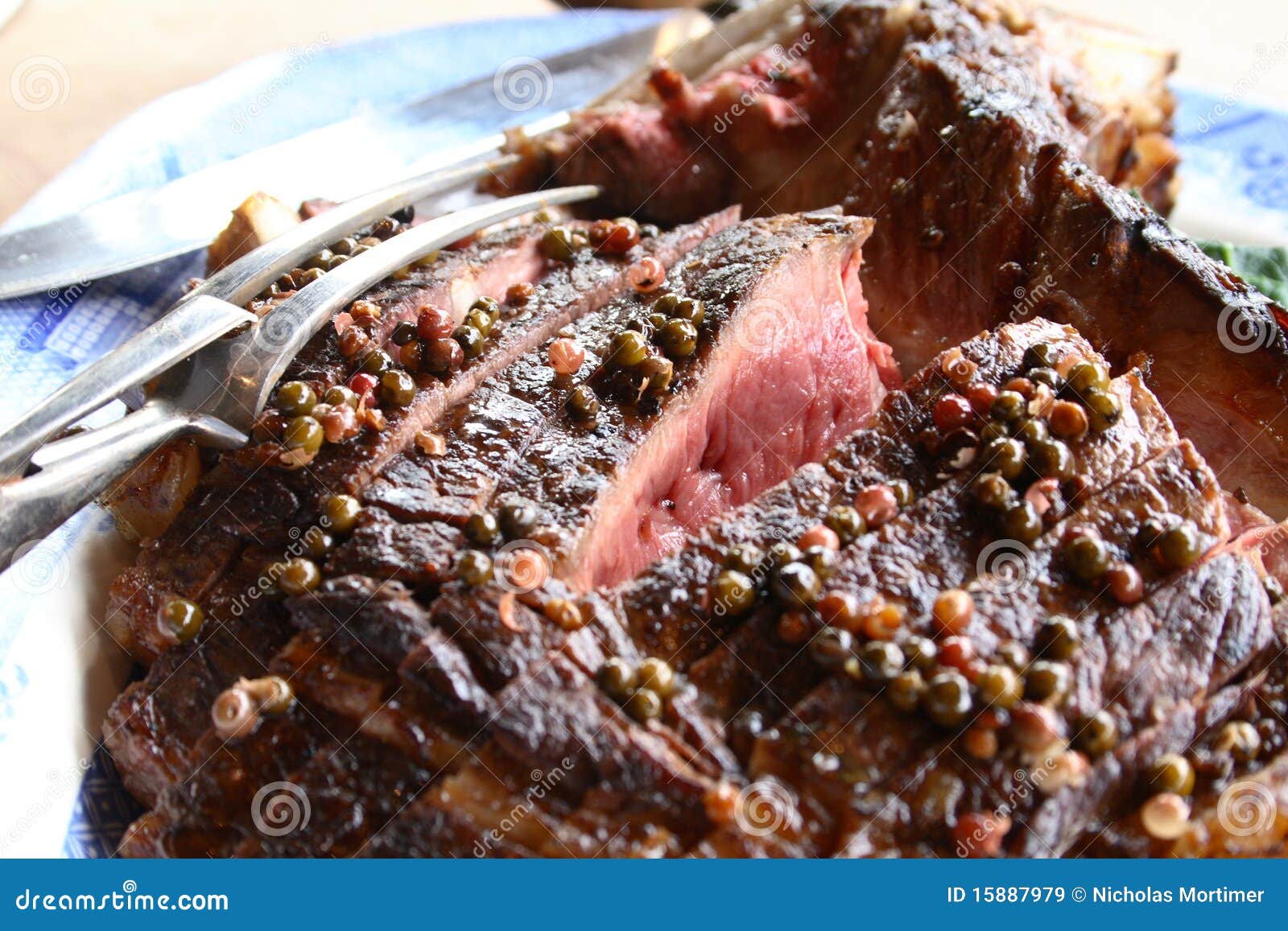 Close-up of Filet of Beef with Peppercorn Sauce Stock Image - Image of ...